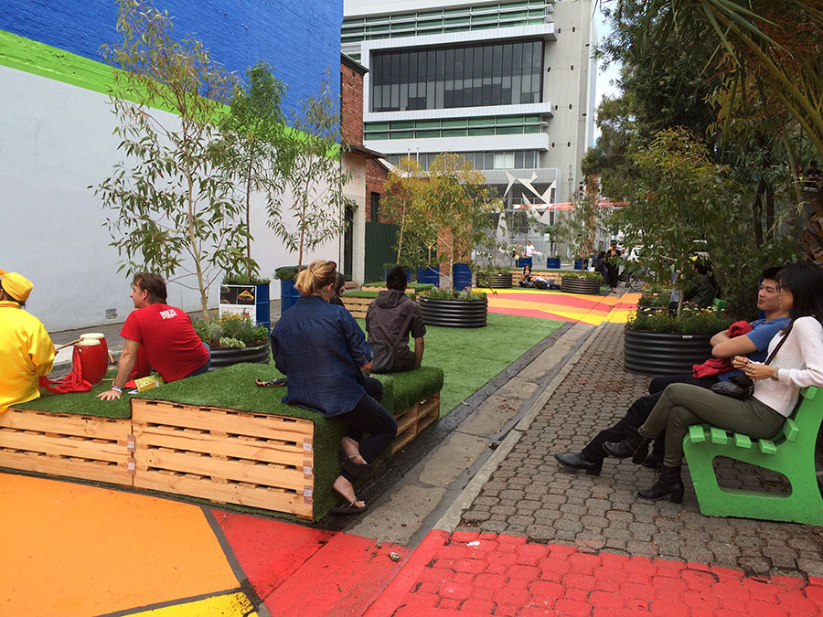 Jonas Street Pop Up Plaza Trial